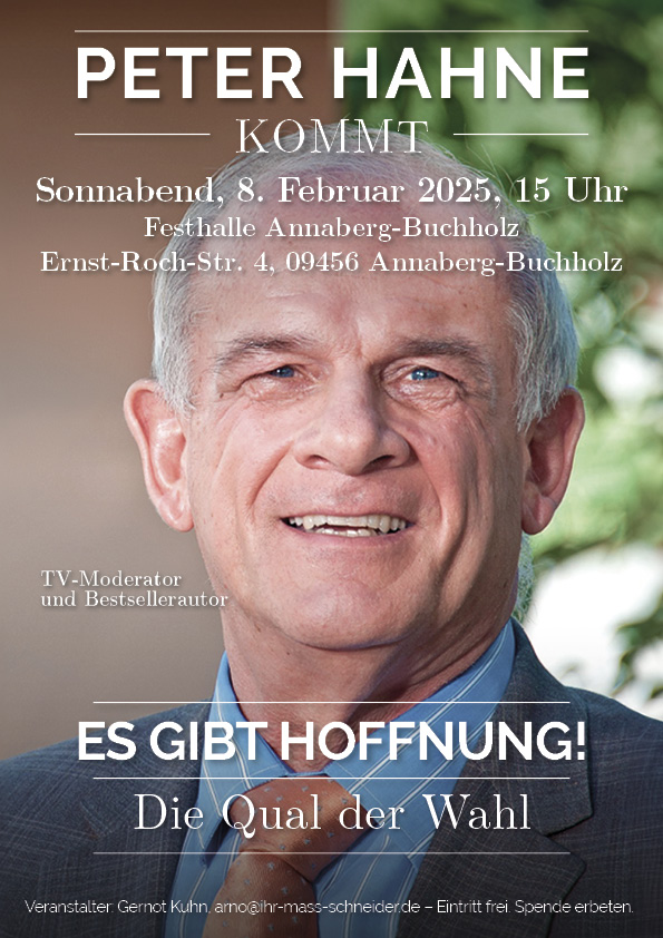 Peter Hahne in Plauen – Festhalle musste wegen Überfüllung schließen ...