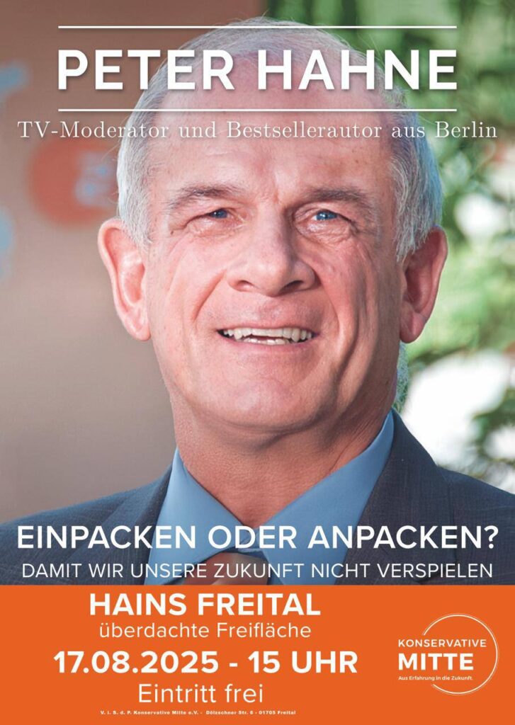 Peter Hahne am 17. August in Freital — AG Welt